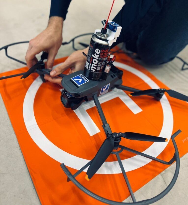 Periodical inspections of fire detection and fire alarm systems with drones