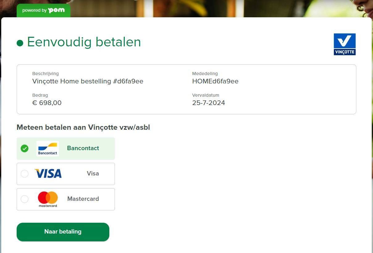 New at Vinçotte Home: online payment for your domestic inspections